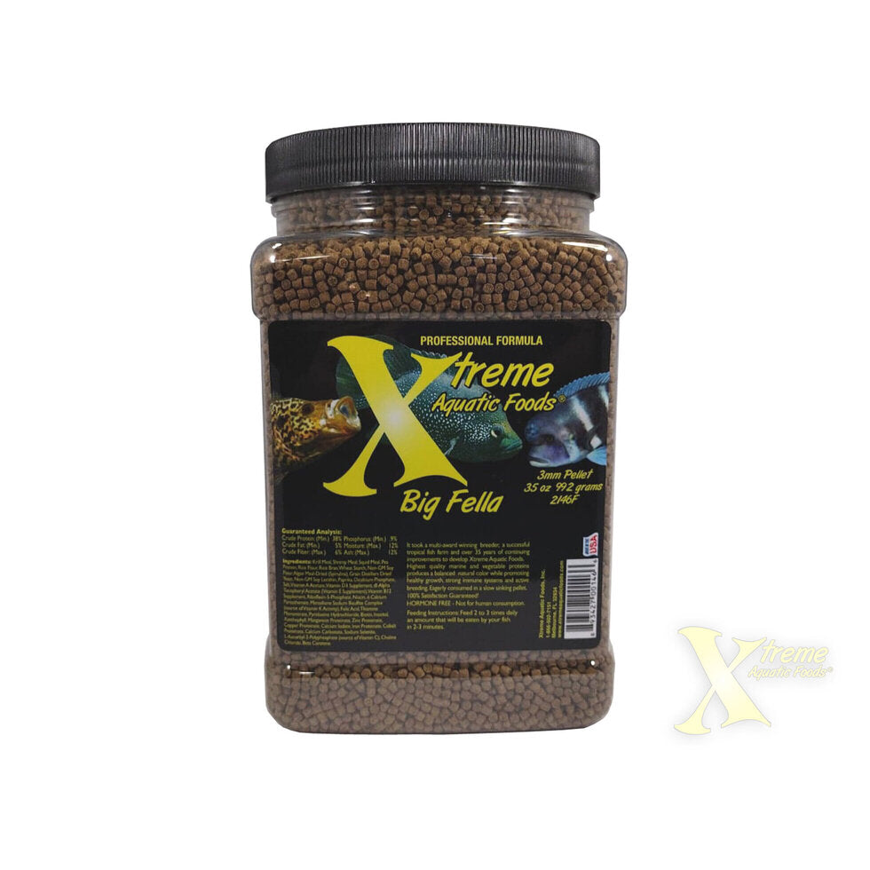 Xtreme Big Fella - 3mm slow-sinking pellet 35 oz - 992 g - F – TK Aquatics
