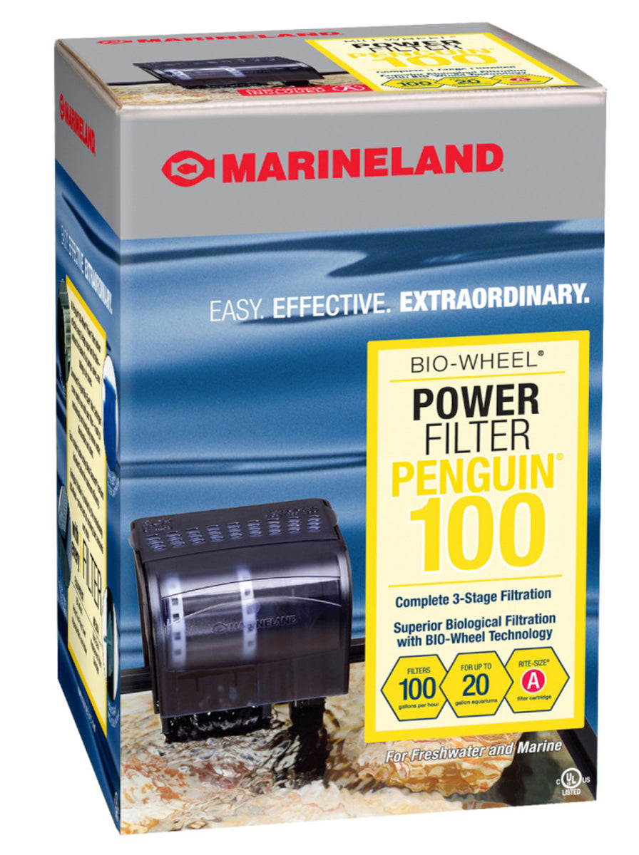 Marineland Penguin 100 Power Filter Black, 100 GPH – TK Aquatics