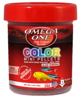 Omega One Color Super Color Mini Pellets 1.8 oz – TK Aquatics
