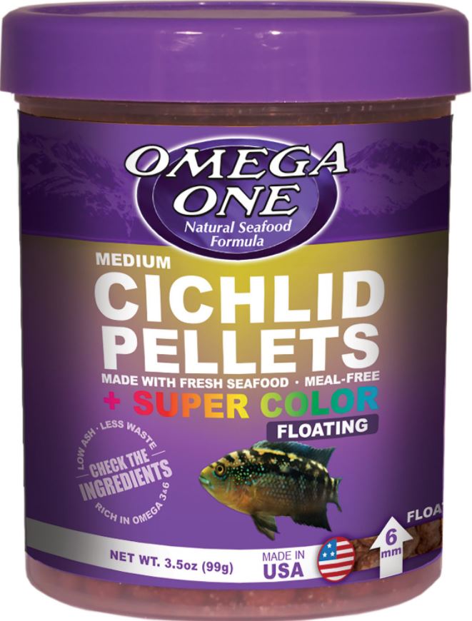 Omega One Cichlid Pellets 3.5 oz Medium (4mm) – TK Aquatics